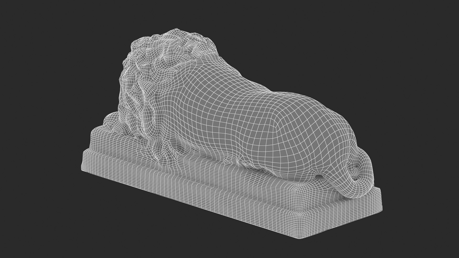 3D Lion stone statue 01 - TurboSquid 1739244