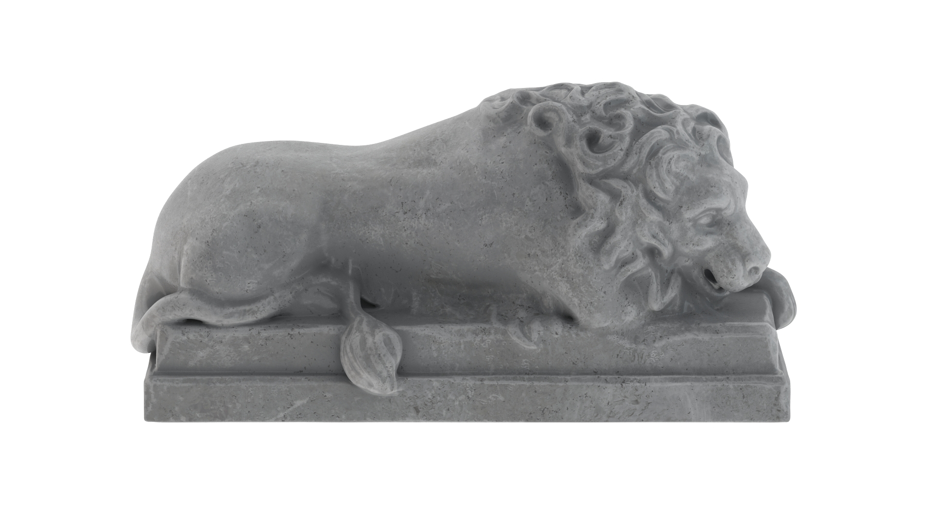 3D Lion stone statue 01 - TurboSquid 1739244