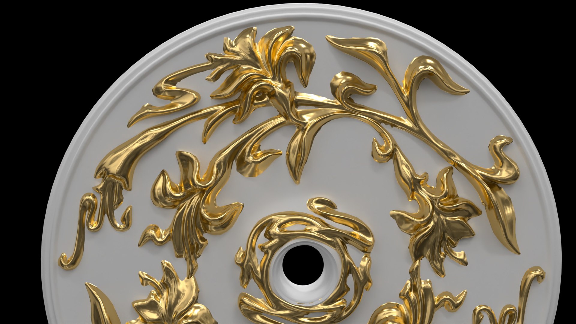 3D Ceiling Sockets Gypsum Plaster DR12 - TurboSquid 2027589