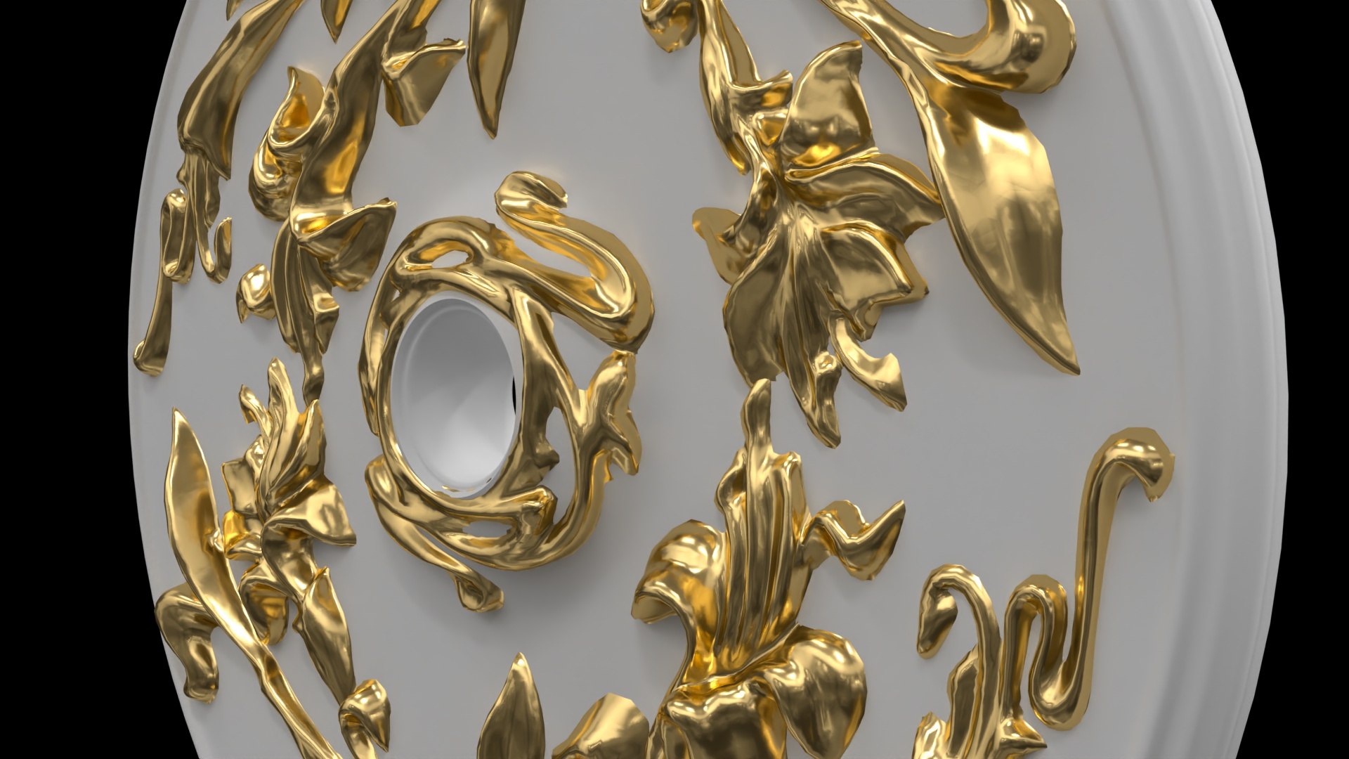 3D Ceiling Sockets Gypsum Plaster DR12 - TurboSquid 2027589