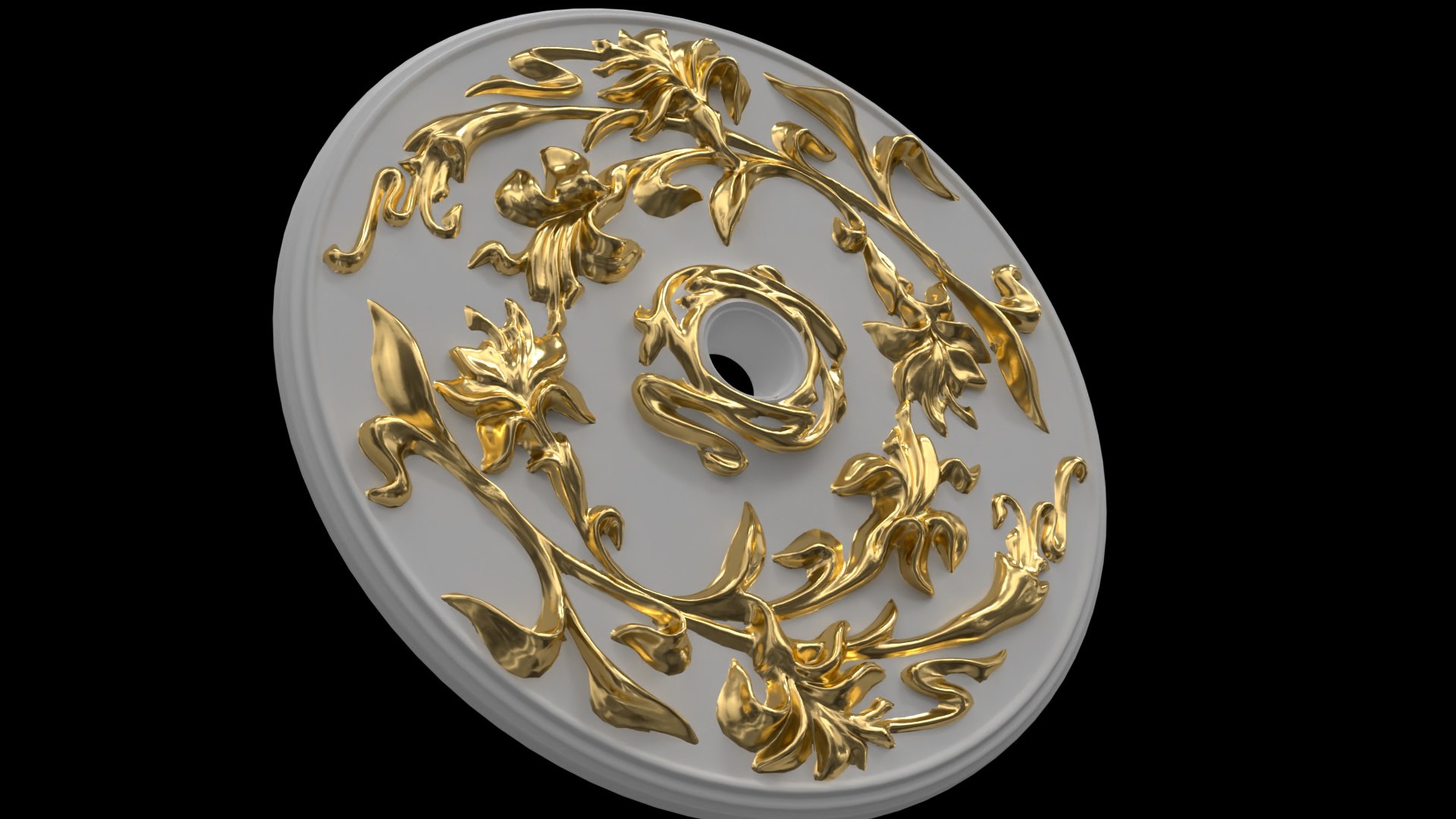 3D Ceiling Sockets Gypsum Plaster DR12 - TurboSquid 2027589