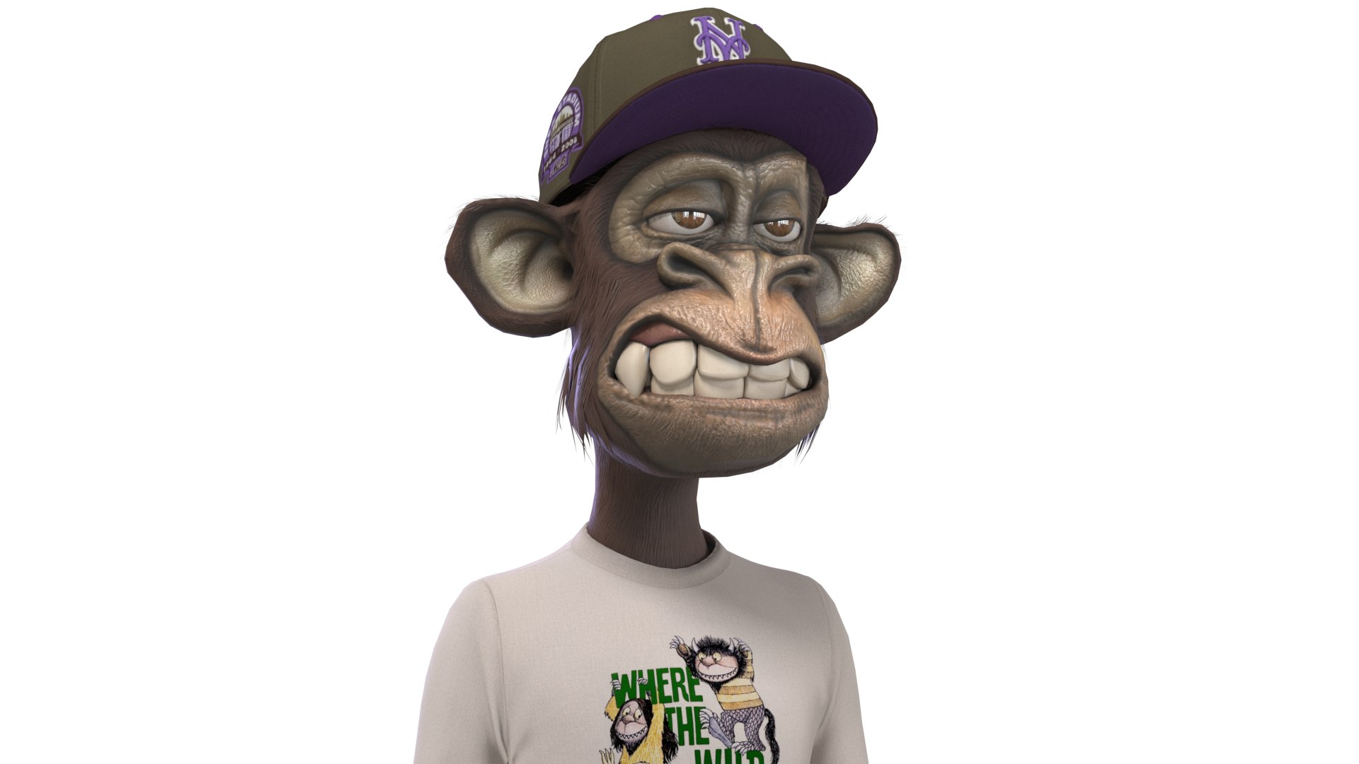 Bored Ape 3D - TurboSquid 2317376