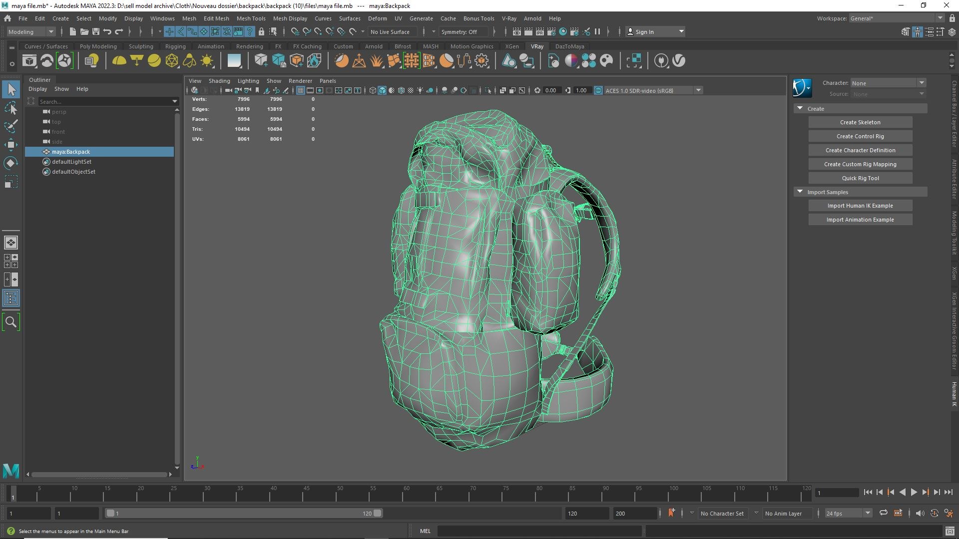 Special Forces Tactical Backpack - Realistic Game Asset 3D Model ...