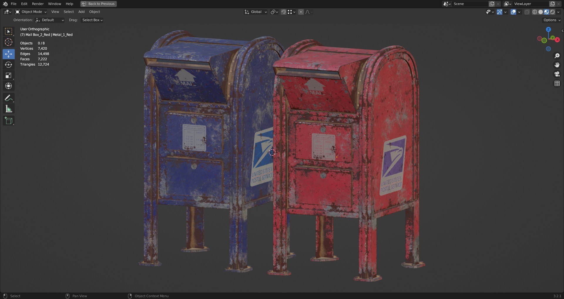 3D Mail Box 2 Model - TurboSquid 2301901