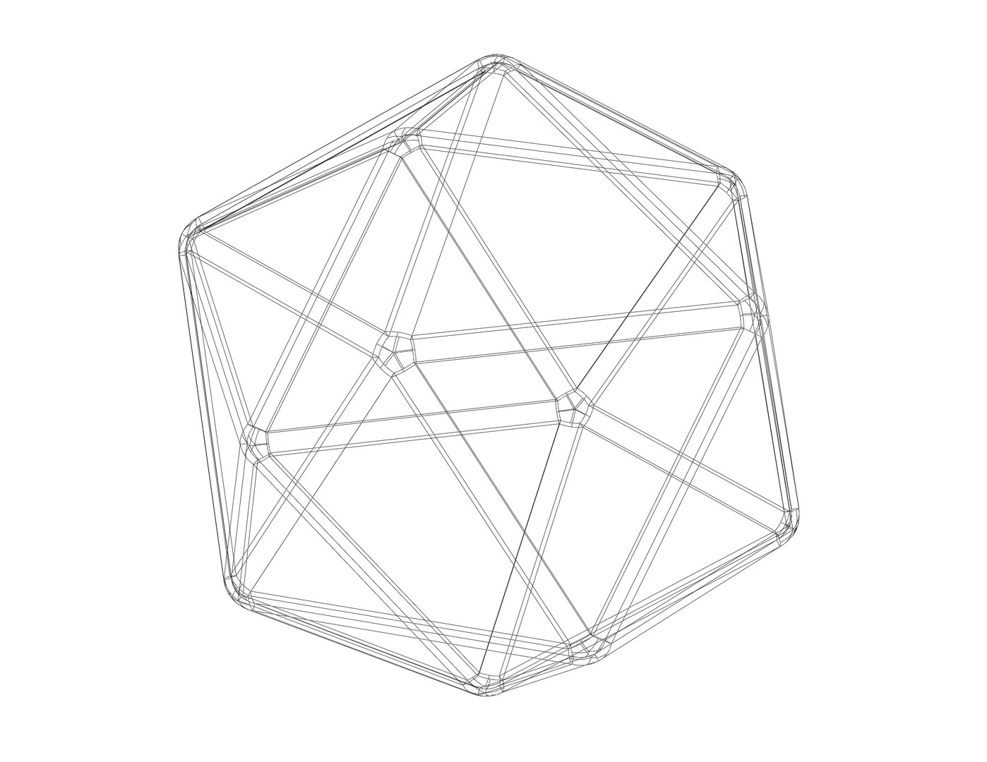 Wireframe Icosahedron 3D model - TurboSquid 2176004