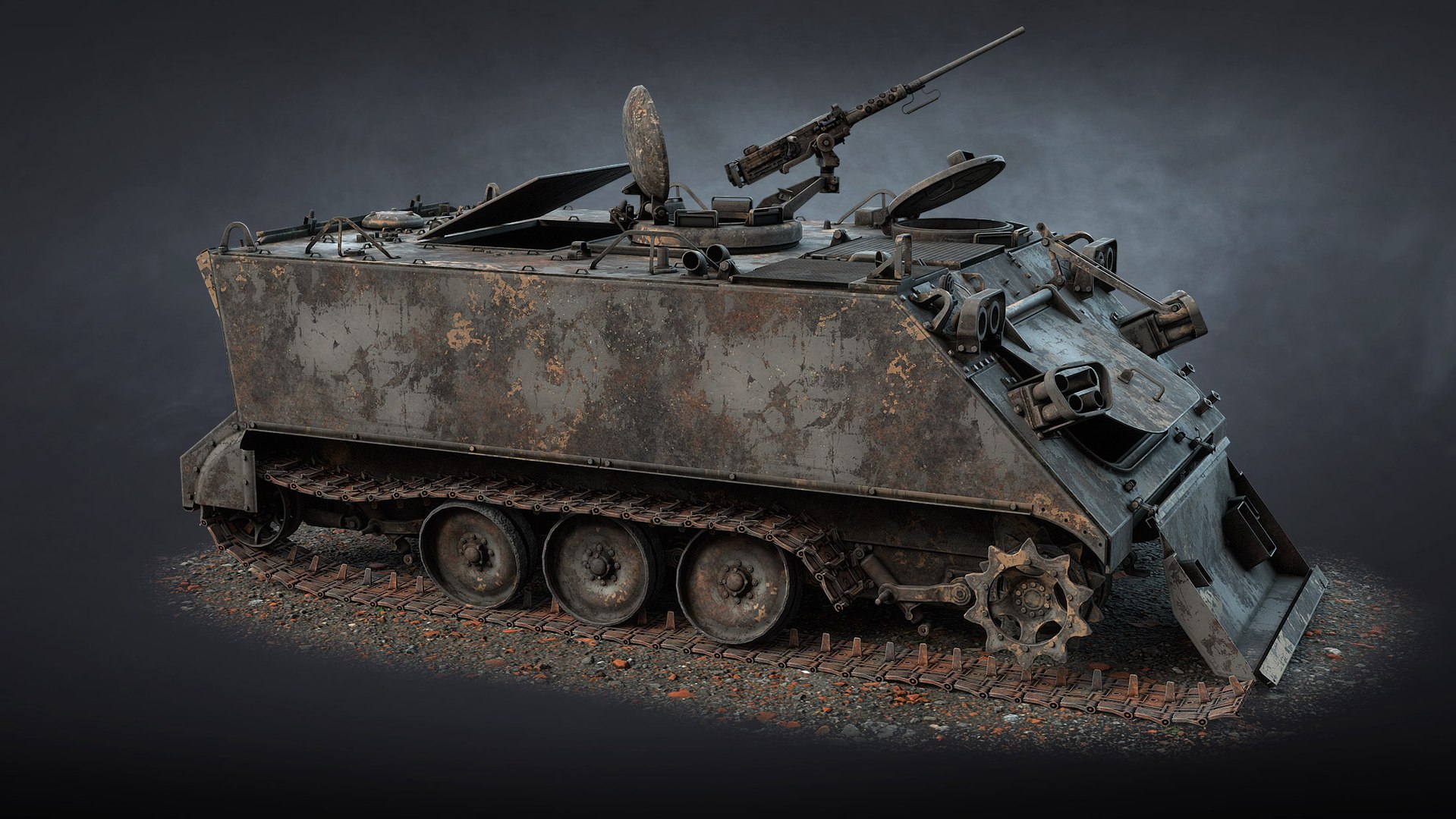3D M113 APC Destroyed Game Ready Model - TurboSquid 2115755