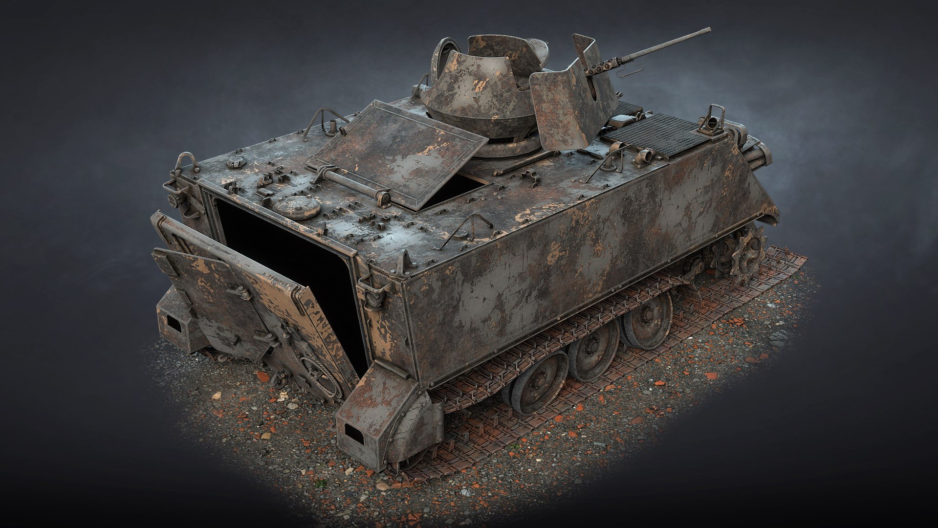 3D M113 APC Destroyed Game Ready Model - TurboSquid 2115755