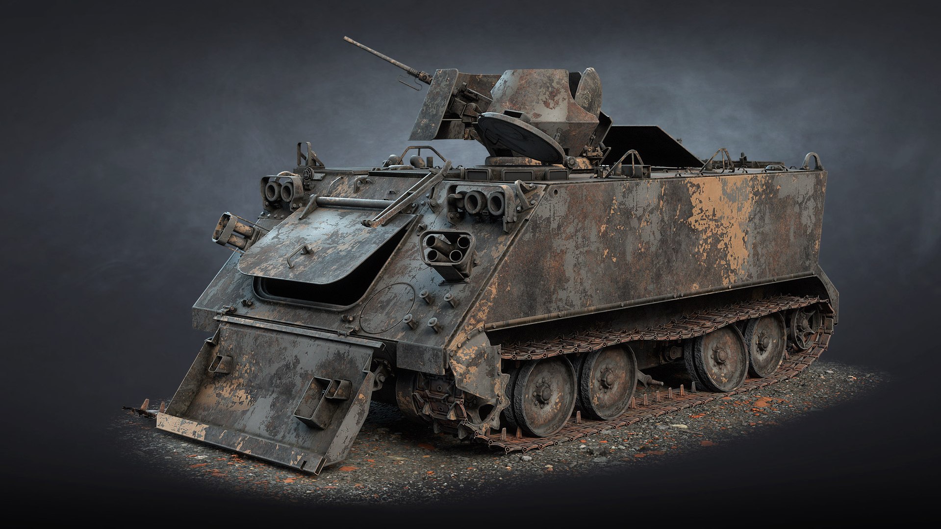 3D M113 APC Destroyed Game Ready Model - TurboSquid 2115755