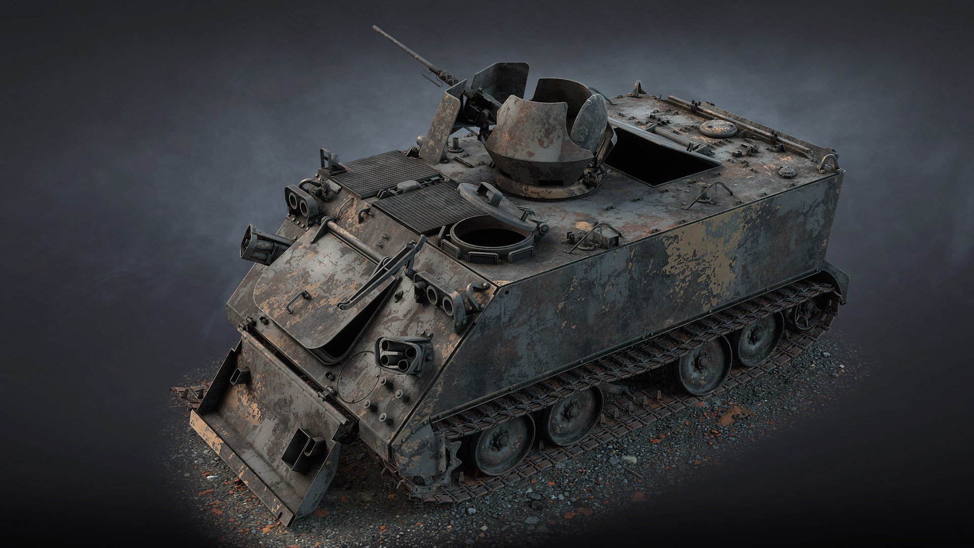 3D M113 APC Destroyed Game Ready Model - TurboSquid 2115755