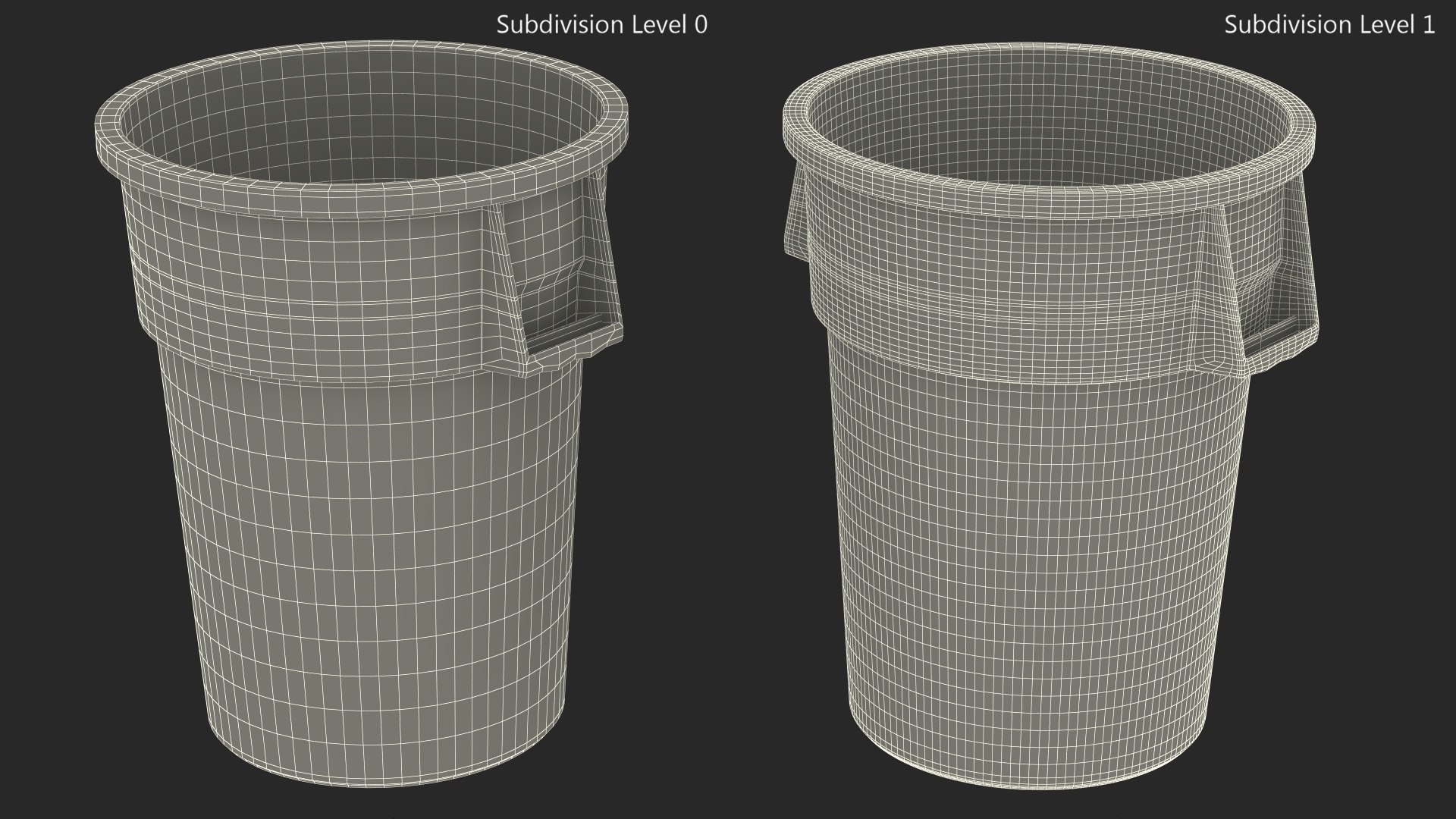 3D Rubbermaid Brute Commercial Trash Can Black - TurboSquid 2147273