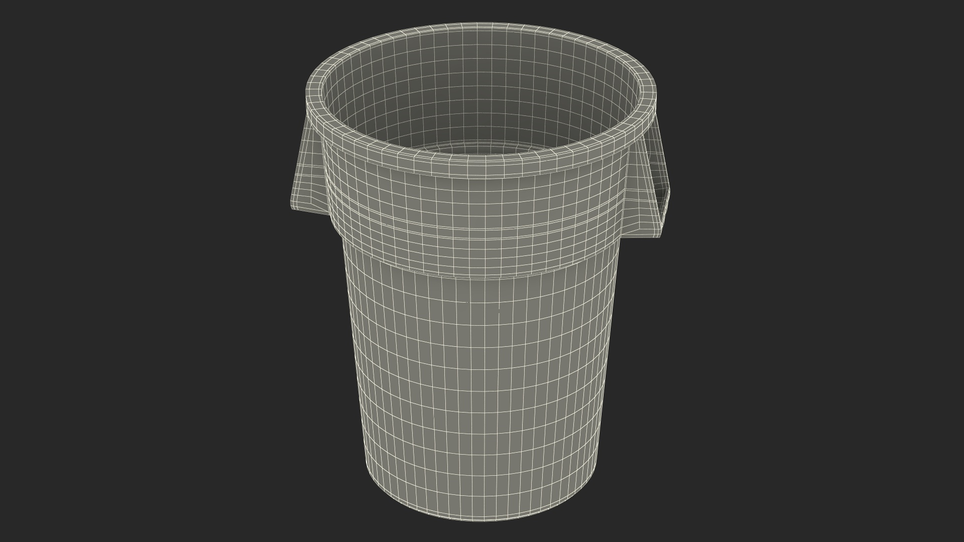 3D Rubbermaid Brute Commercial Trash Can Black - TurboSquid 2147273