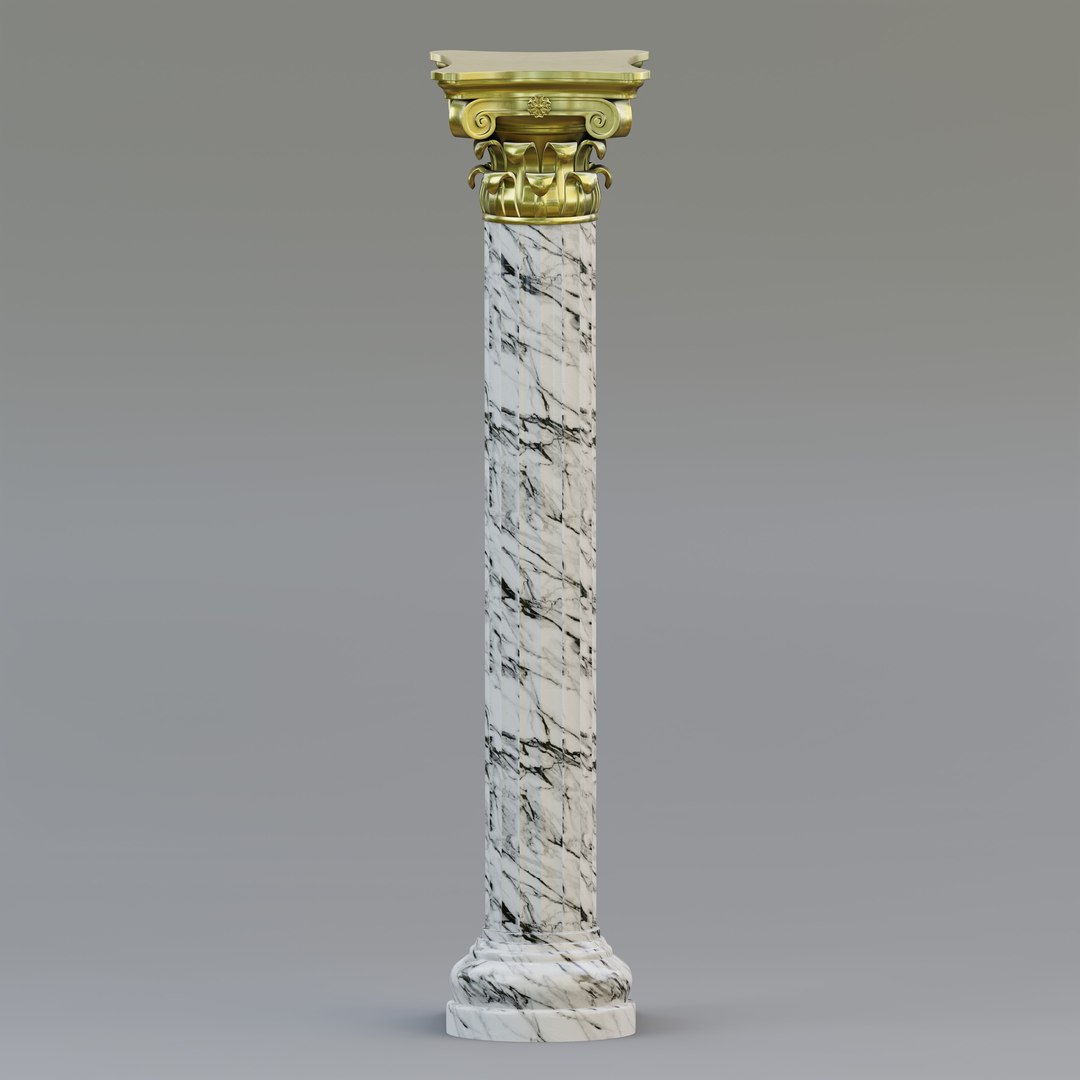 3D Model Column Marble Concrete - TurboSquid 1481383