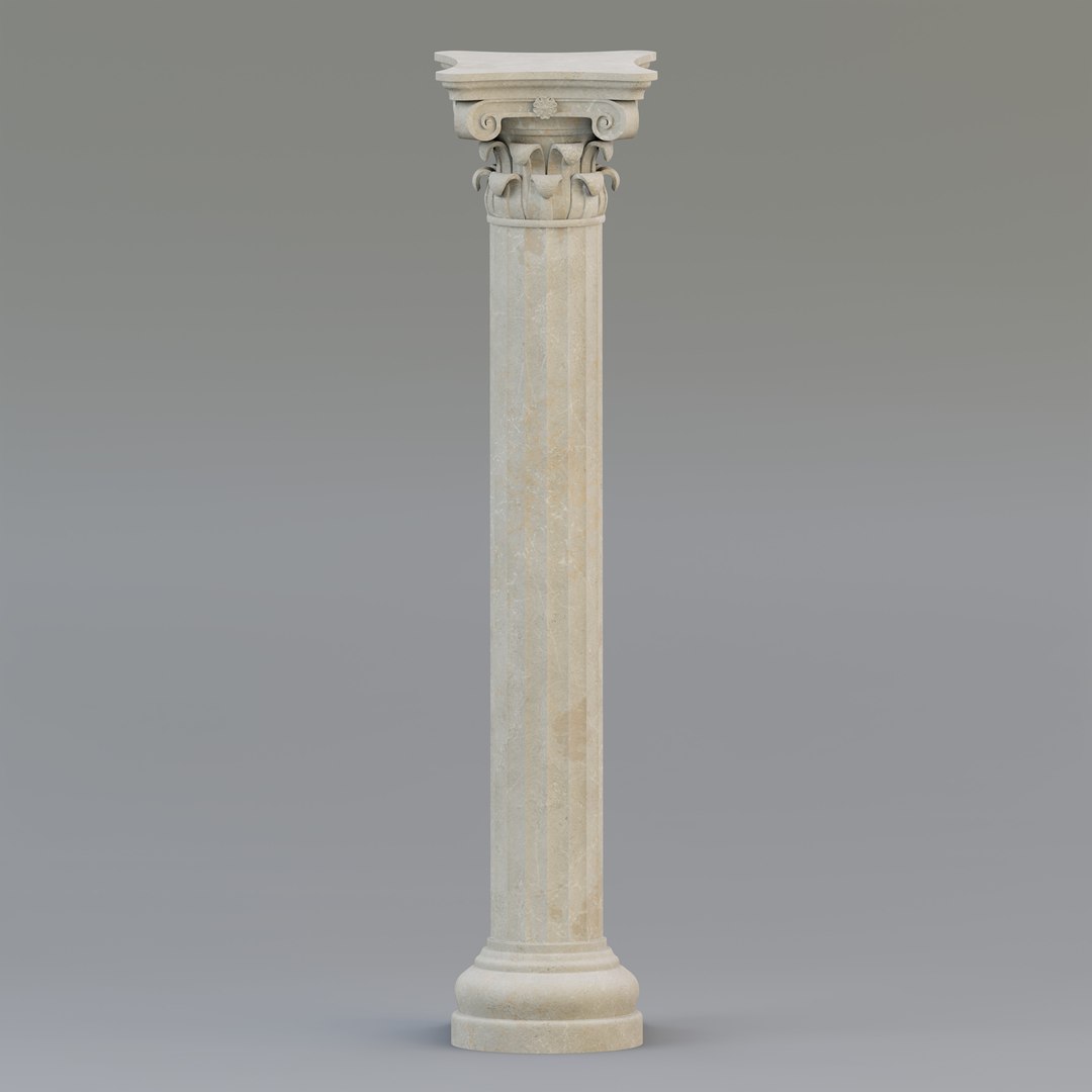 3D Model Column Marble Concrete - TurboSquid 1481383