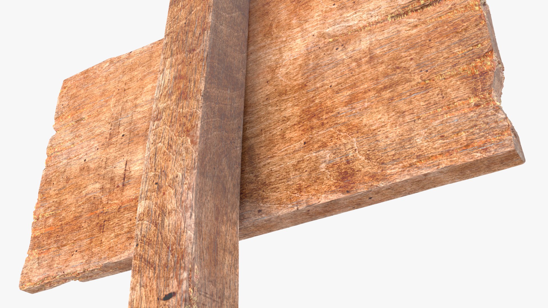 3D Old Rustic Wooden Signpost Mockup - TurboSquid 2113790