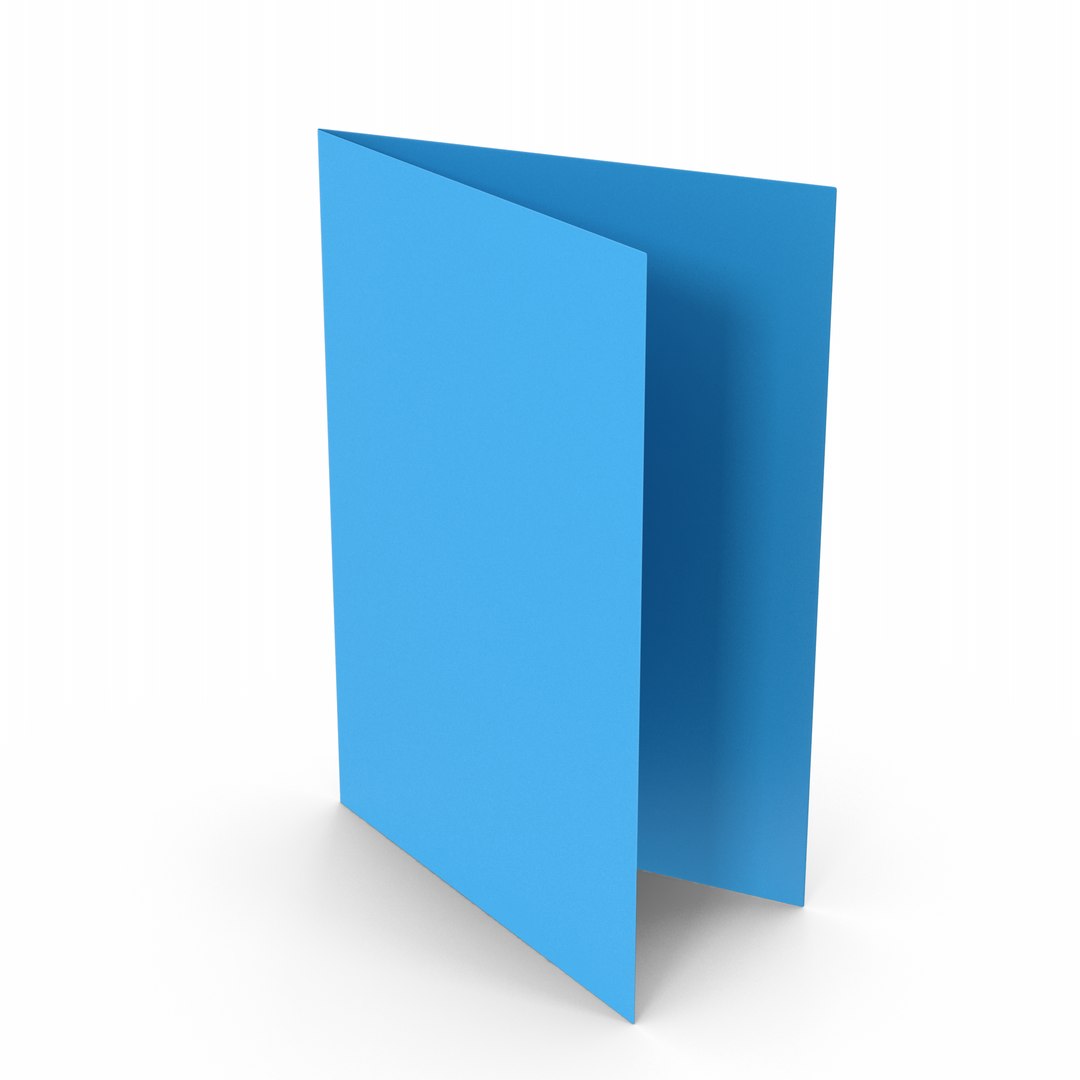 Blue Greeting Card 3D Model - TurboSquid 2191640