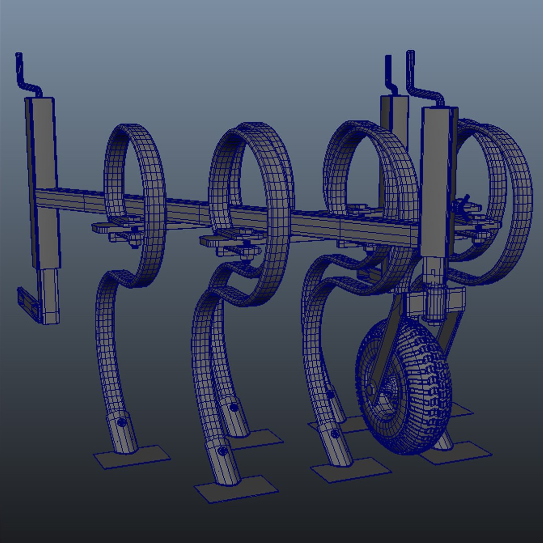 3d model rake sweeper showelirons