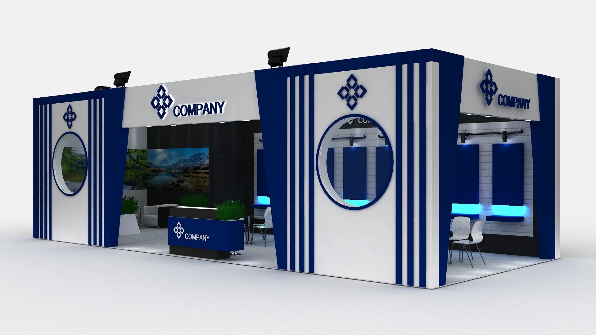 3D Exhibition Stand 5x12 Model - TurboSquid 2110251