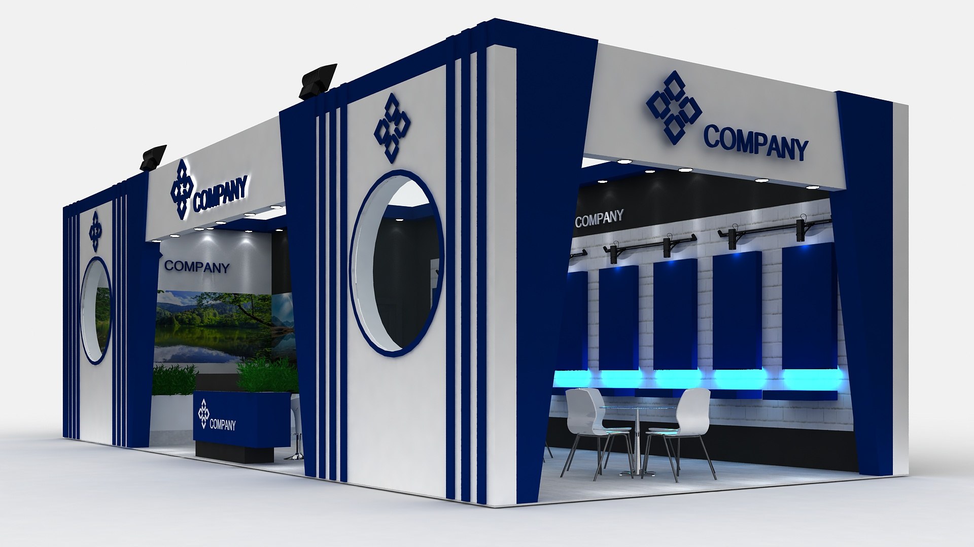3D Exhibition Stand 5x12 Model - TurboSquid 2110251