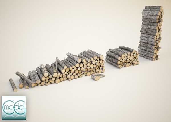 wood pile 3d model