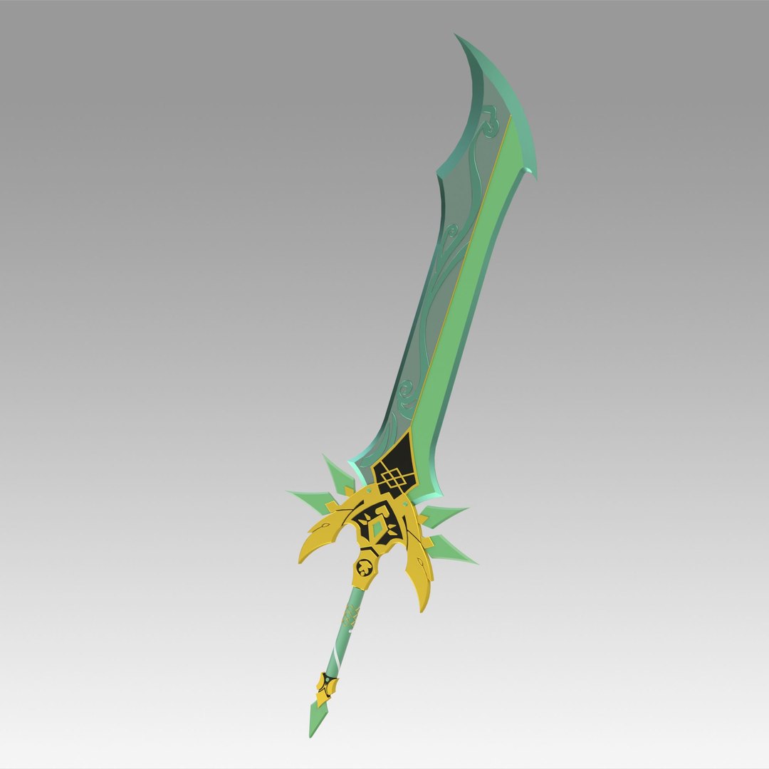 Genshin Impact Primitive Schwert Cosplay Waffe Prop 3D-Modell ...