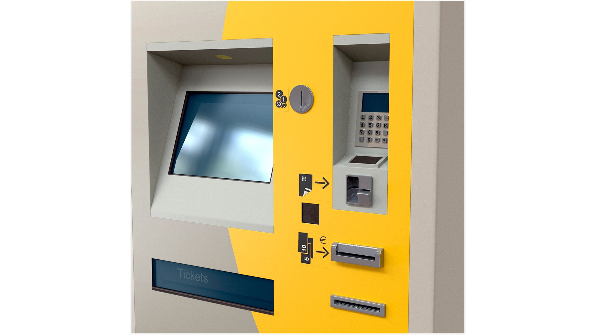 3D Biletomat Ticket Validation Card Payment Machine Model - TurboSquid ...