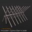 3d Model Ready Wooden Spike Barricade