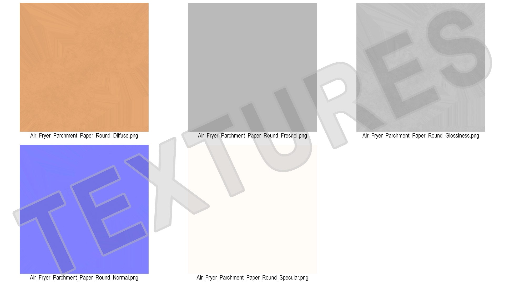 3D Air Fryer Parchment Paper Round - TurboSquid 2027791