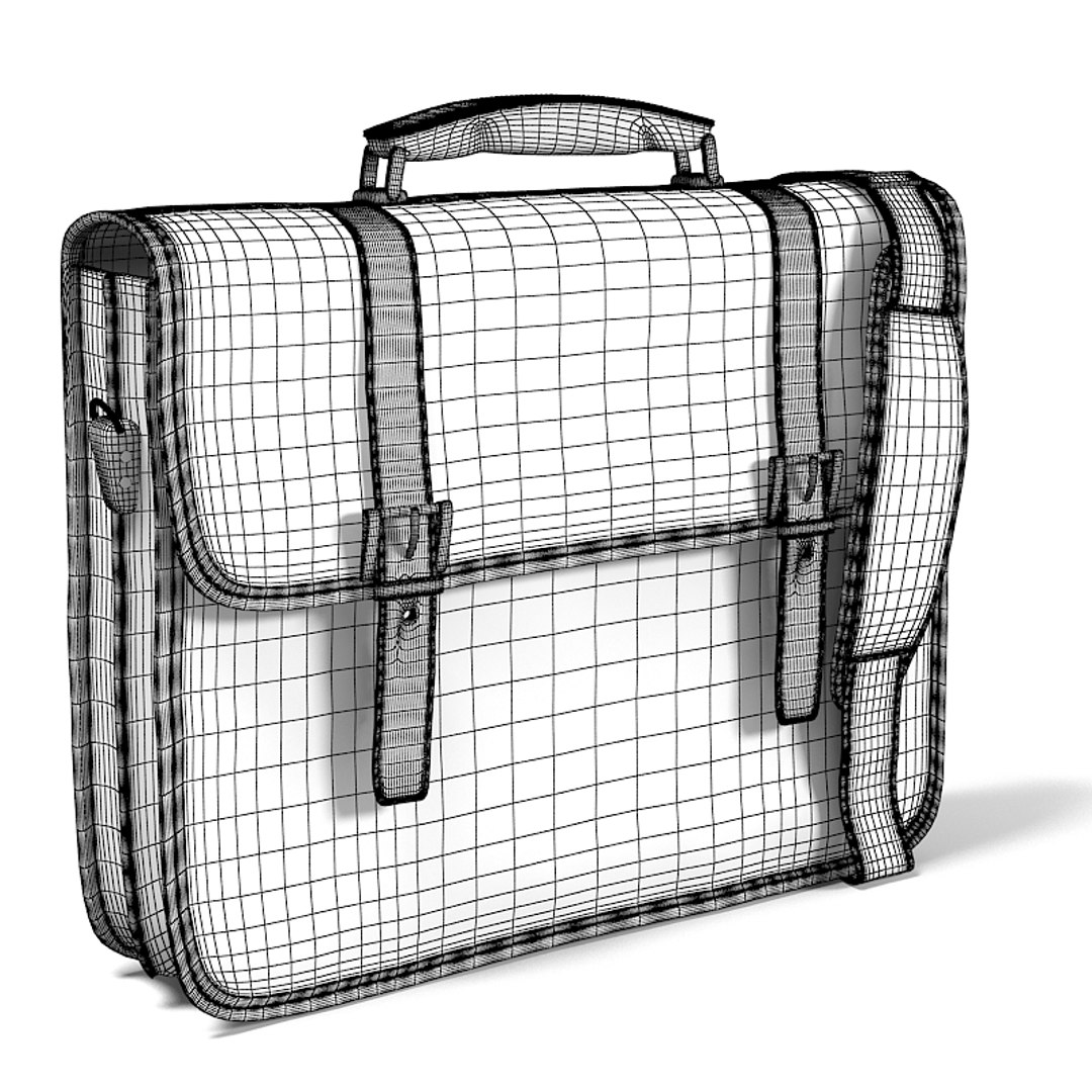 3d Man Buisness Bag Model