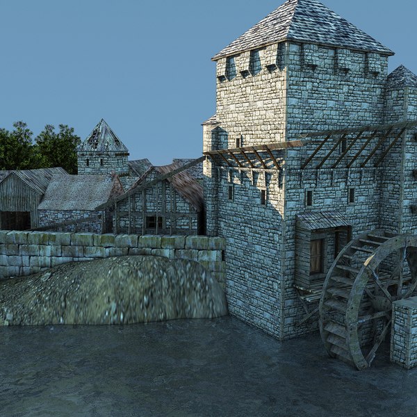 medieval village 3d model