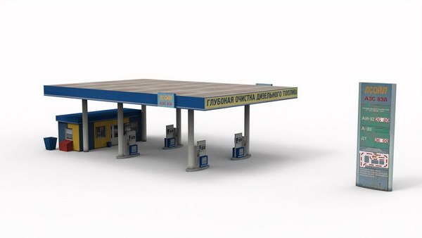 Posto de gasolina Modelo 3D - TurboSquid 1729076