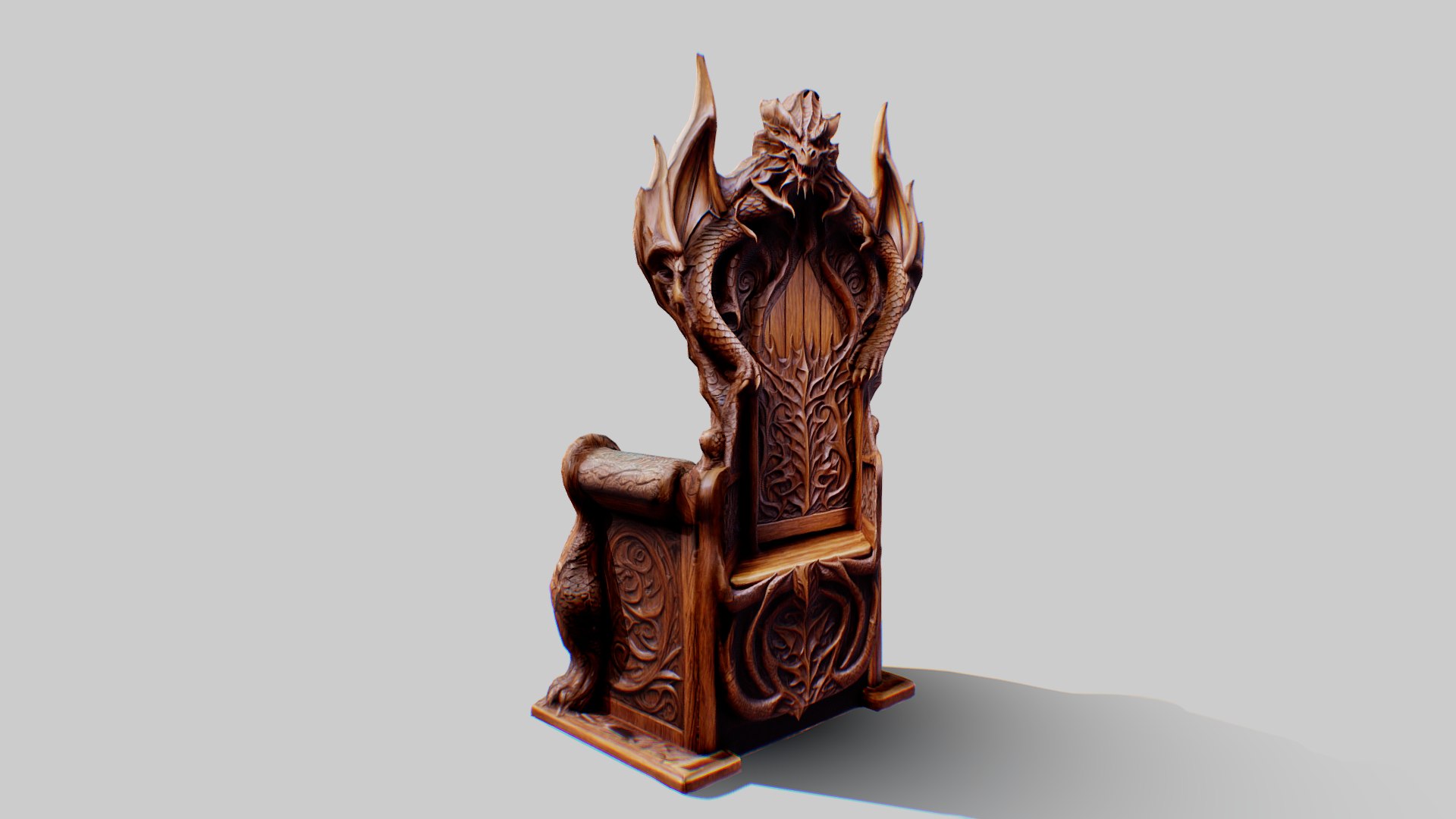 3D Dragon Throne Chair - TurboSquid 2330827