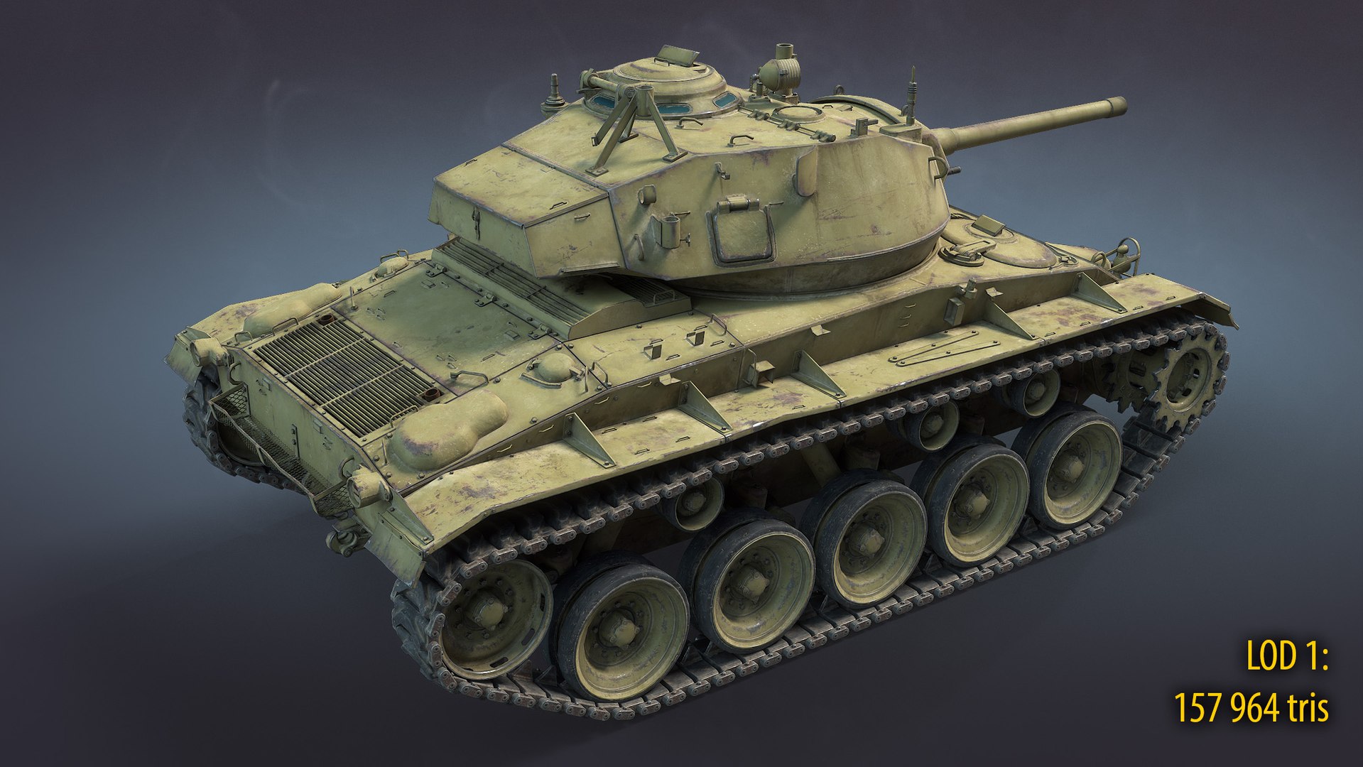 3D M24 Chaffee model - TurboSquid 1827502