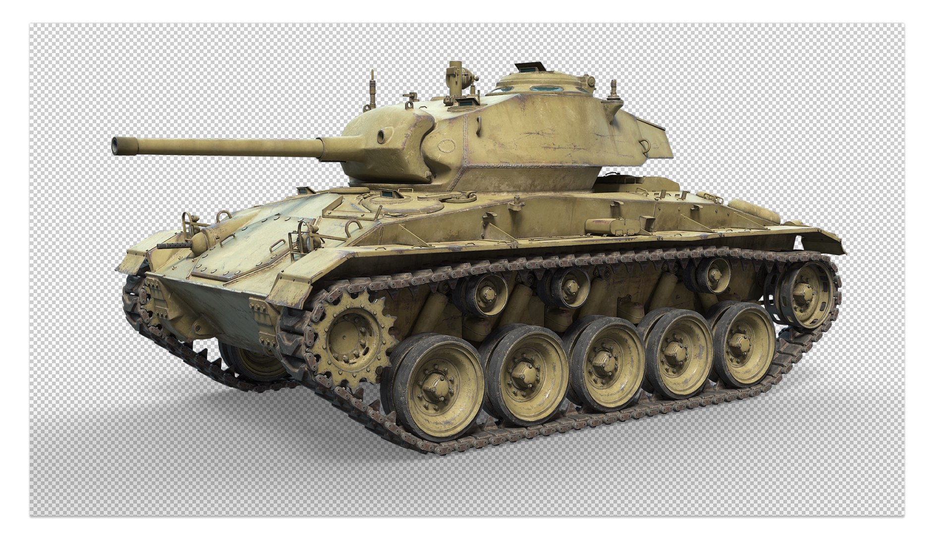 3D M24 Chaffee model - TurboSquid 1827502