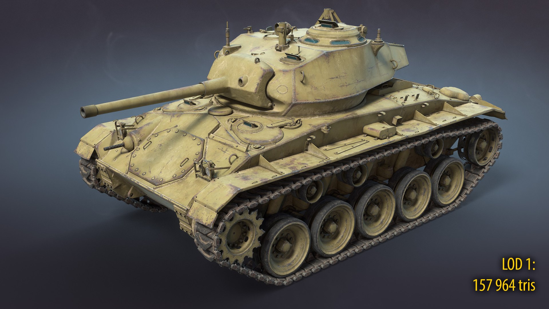 3D M24 Chaffee model - TurboSquid 1827502