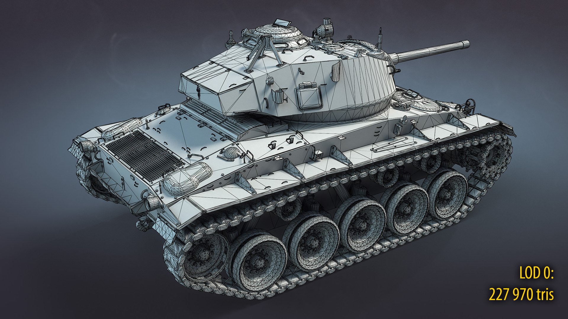 3D M24 Chaffee model - TurboSquid 1827502