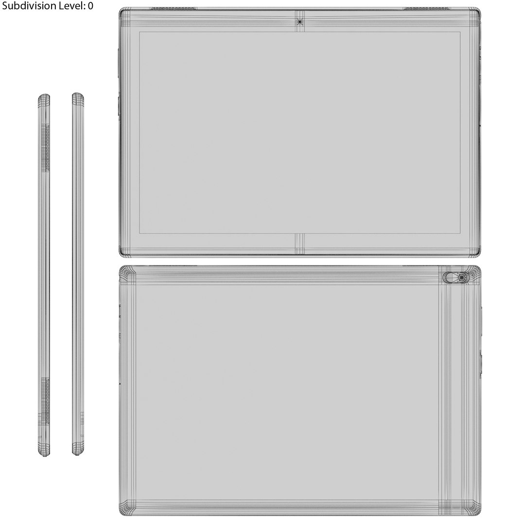 3D realistic lenovo tab 4 model - TurboSquid 1198106