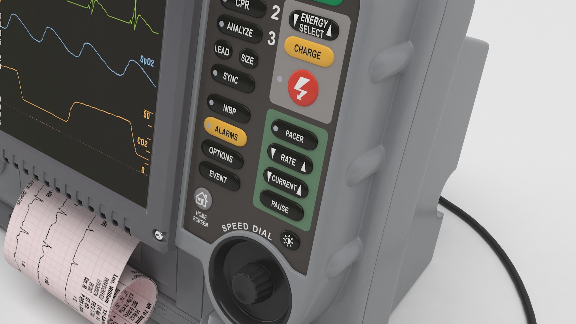 Physio Control Lifepak 15 Monitor Defibrillator 3D Model - TurboSquid ...