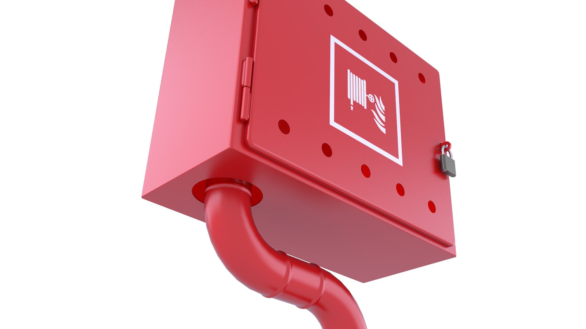 3D Box Emergency Red - TurboSquid 1702053