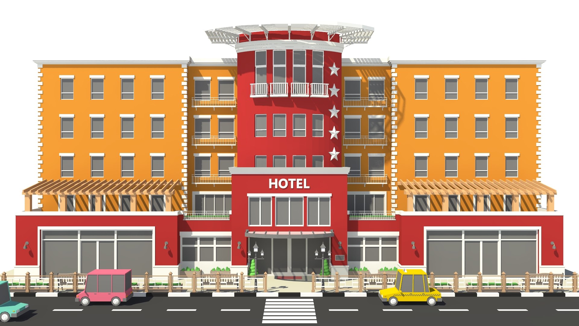 Hotel 02 3D Model - TurboSquid 1607961