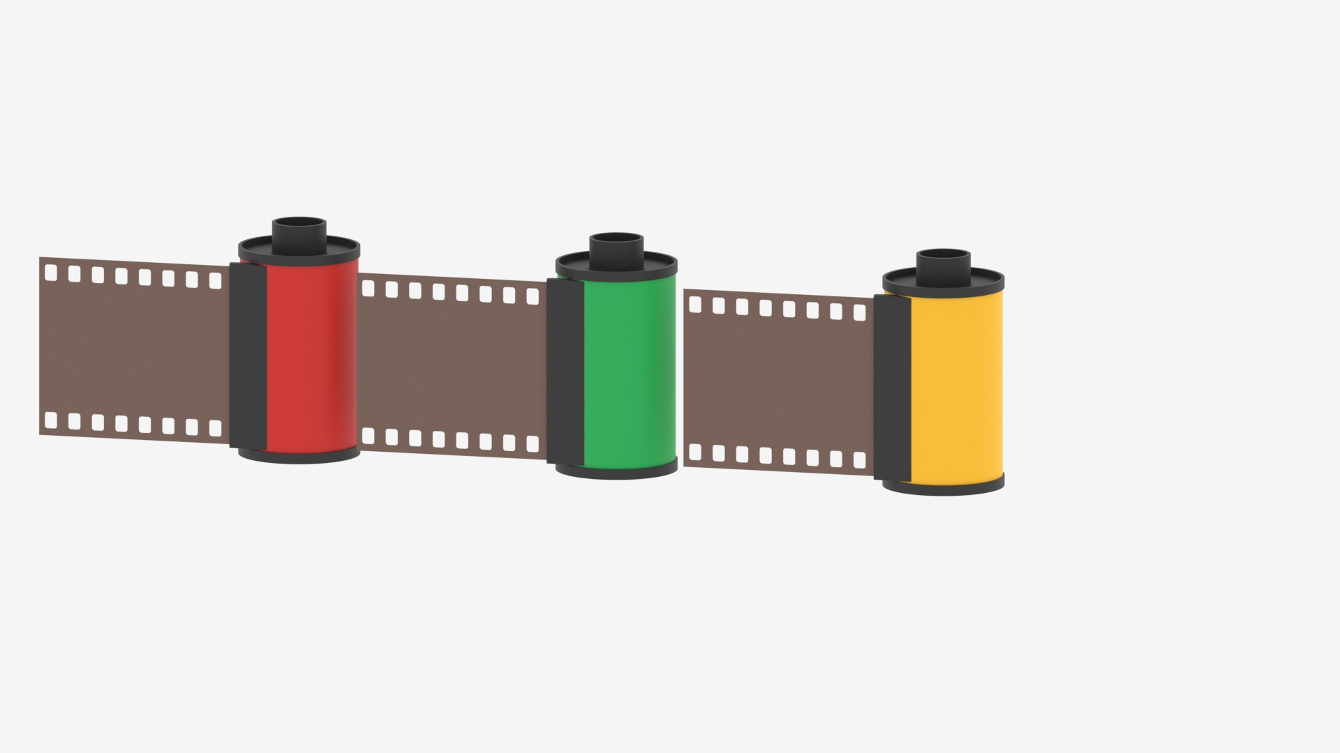 3D Cartoon 35mm Film Roll Model - TurboSquid 2144188