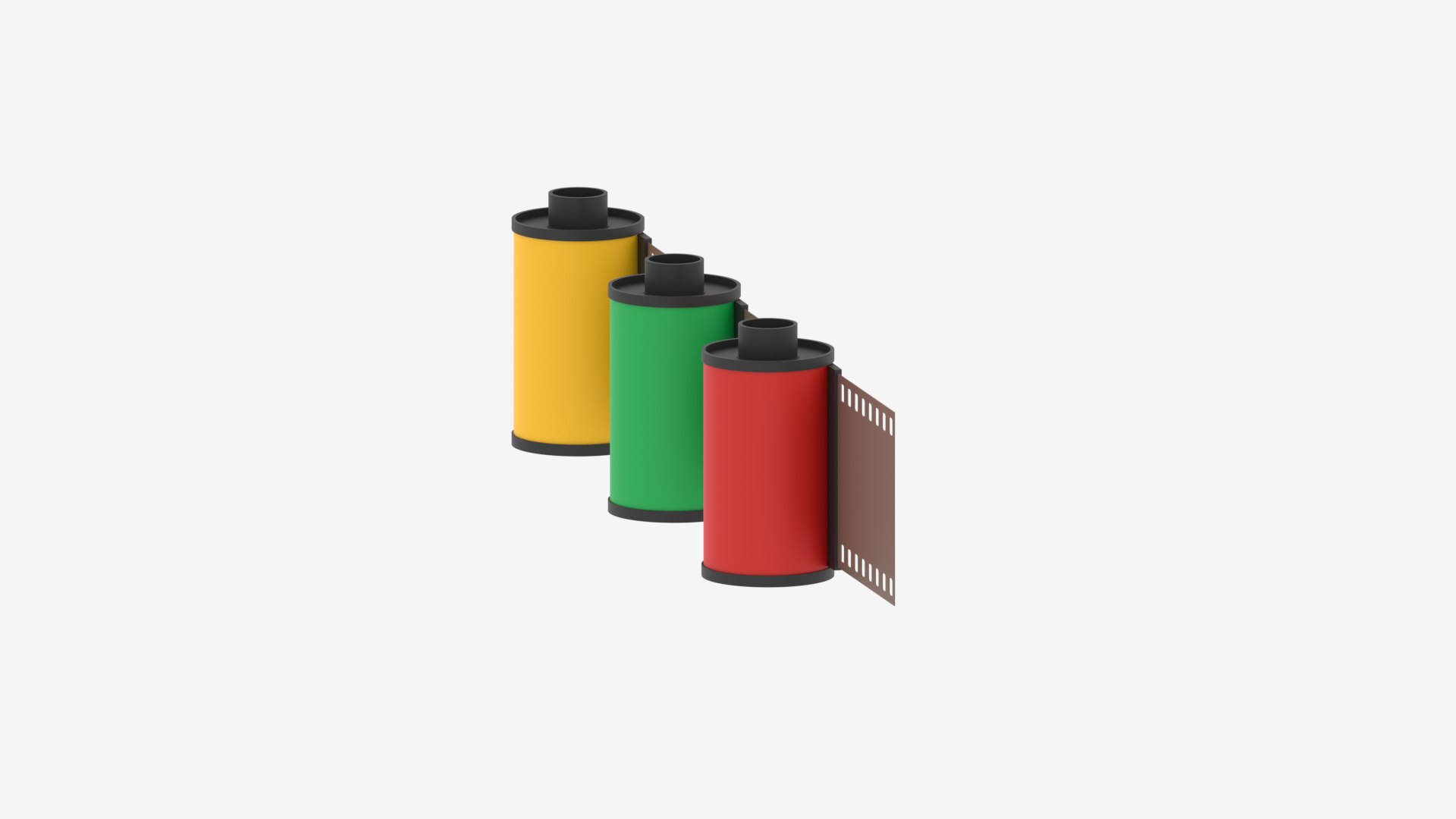3D Cartoon 35mm Film Roll Model - TurboSquid 2144188