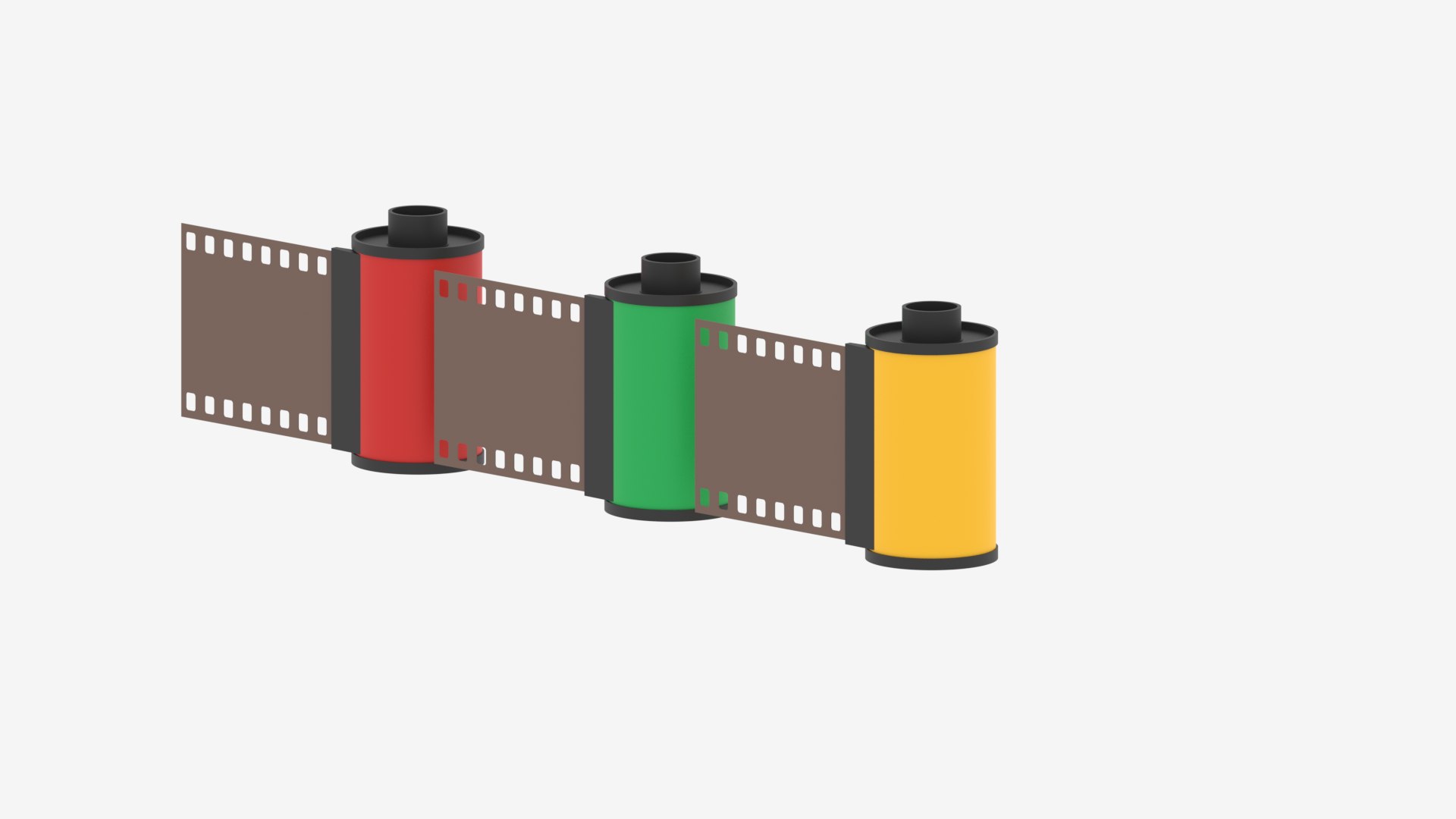 3D Cartoon 35mm Film Roll Model - TurboSquid 2144188