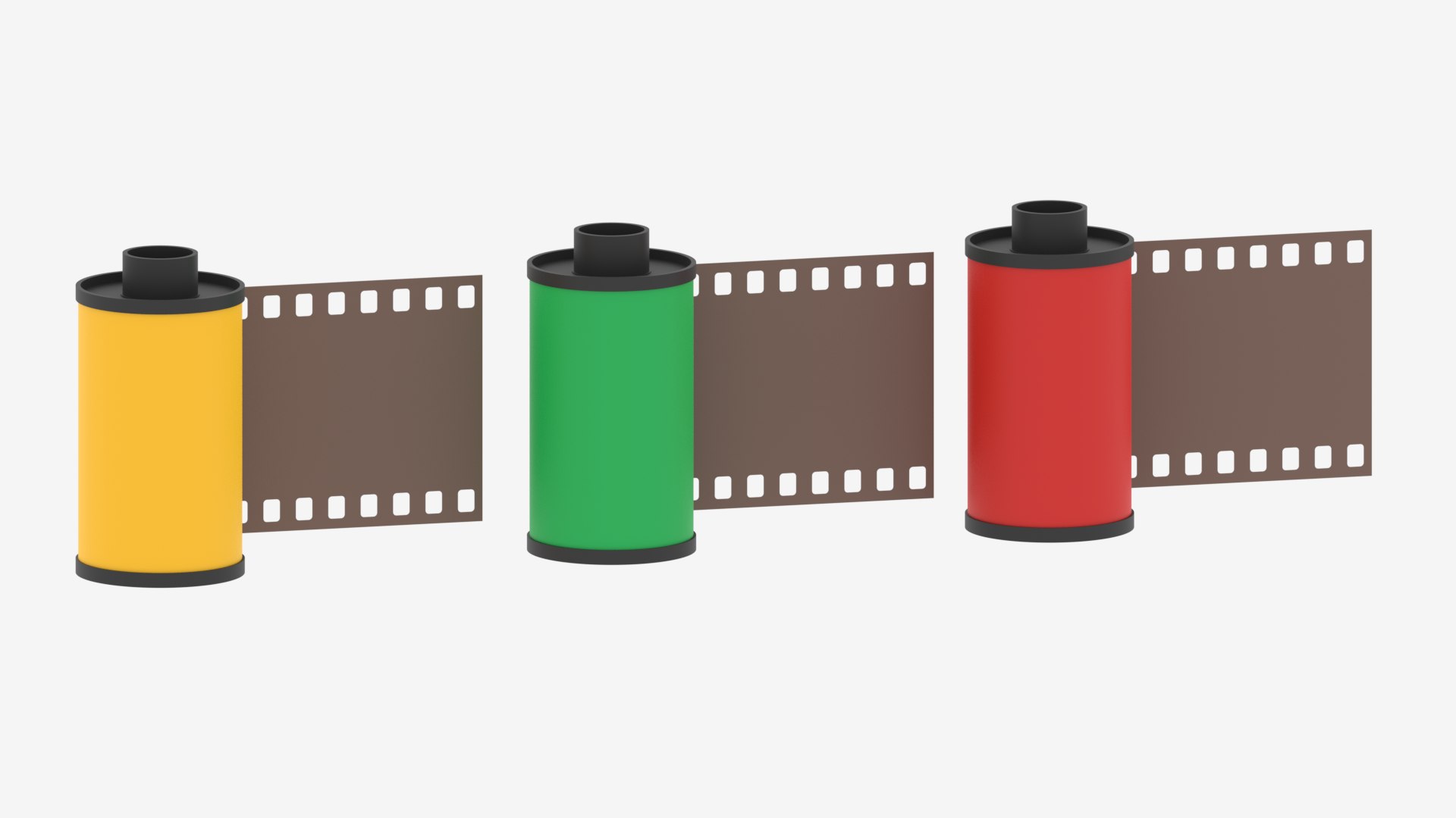 3D Cartoon 35mm Film Roll Model - TurboSquid 2144188