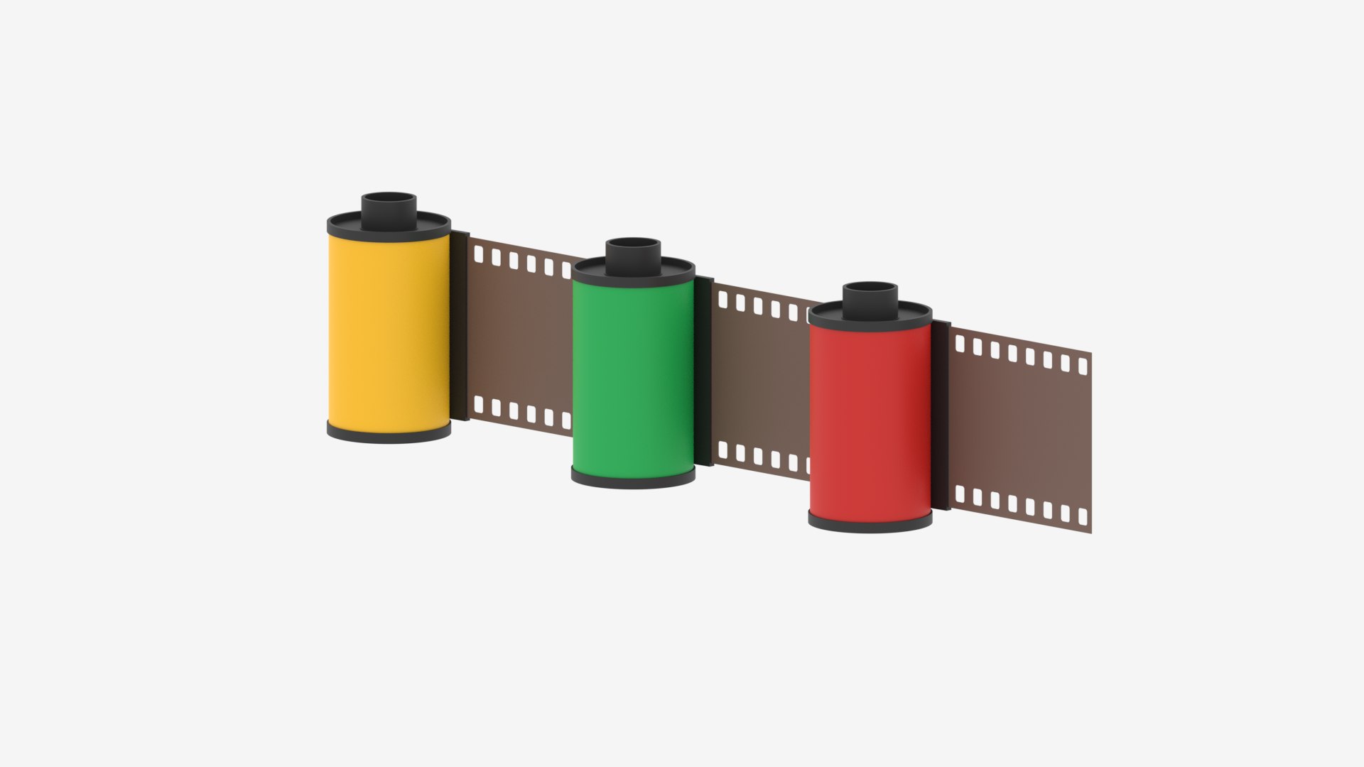 3D Cartoon 35mm Film Roll Model - TurboSquid 2144188