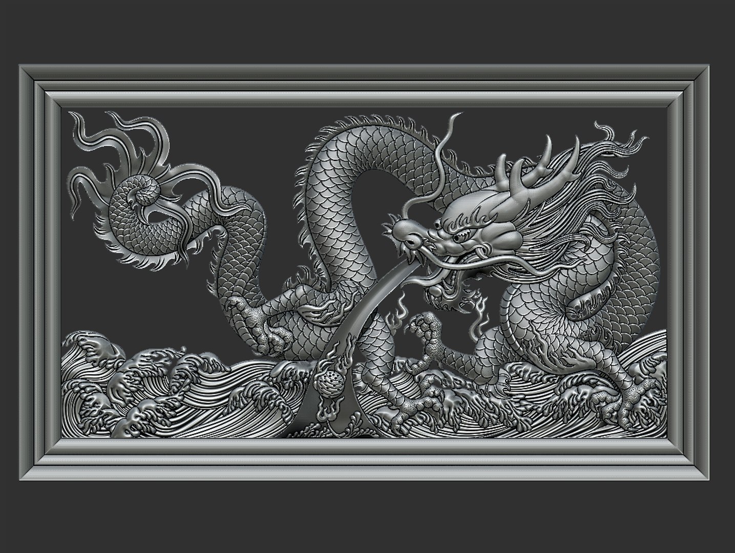 3D Model Dragon Creature Relief - TurboSquid 1610968