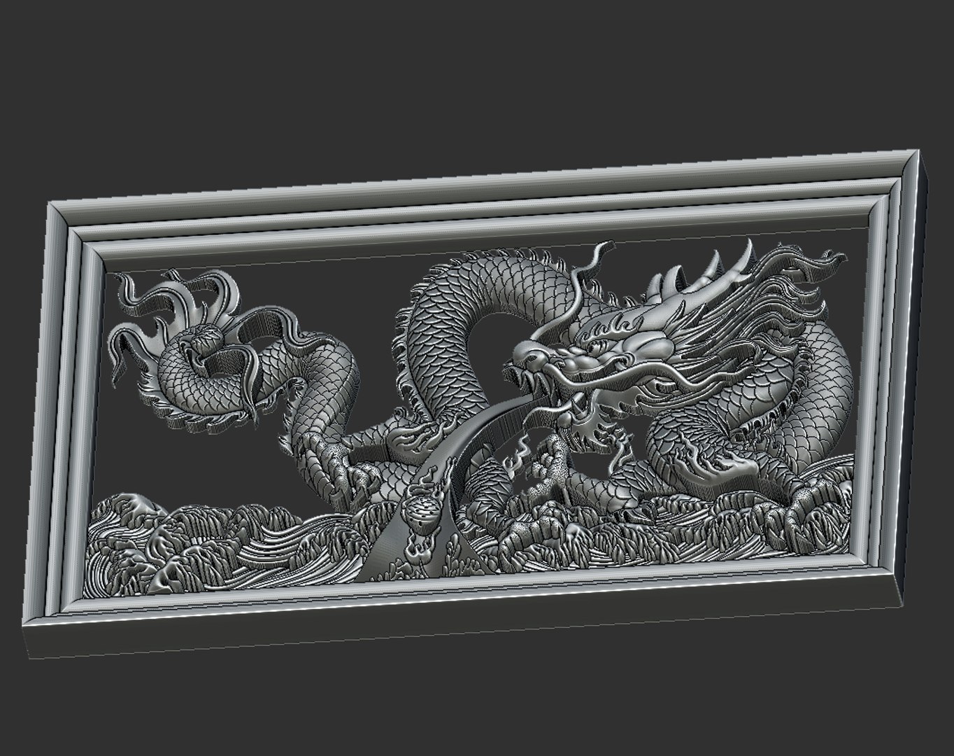 3D Model Dragon Creature Relief - TurboSquid 1610968