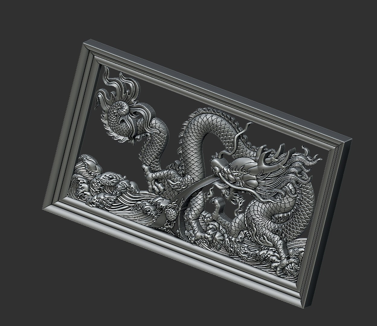 3D Model Dragon Creature Relief - TurboSquid 1610968