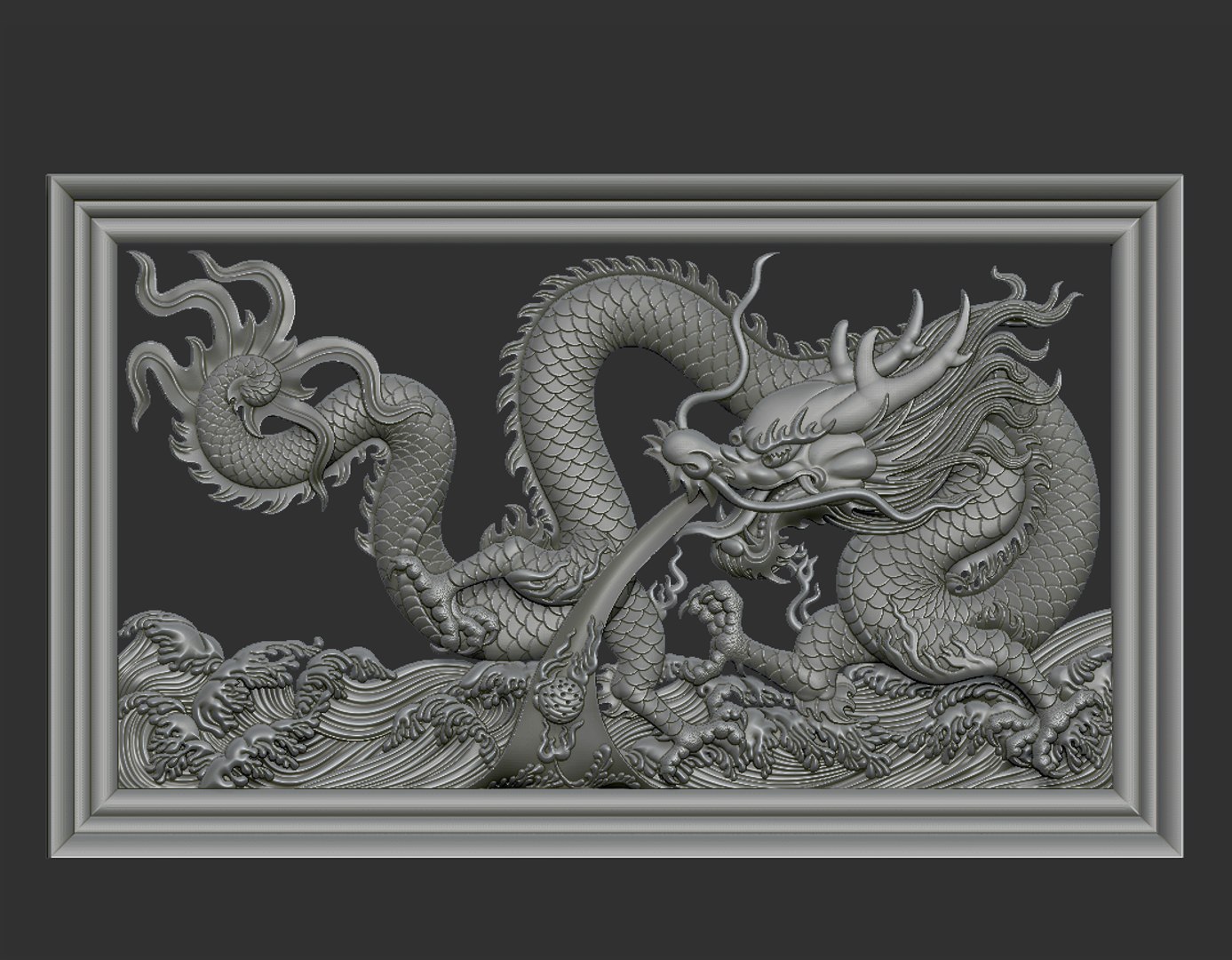 3D Model Dragon Creature Relief - TurboSquid 1610968