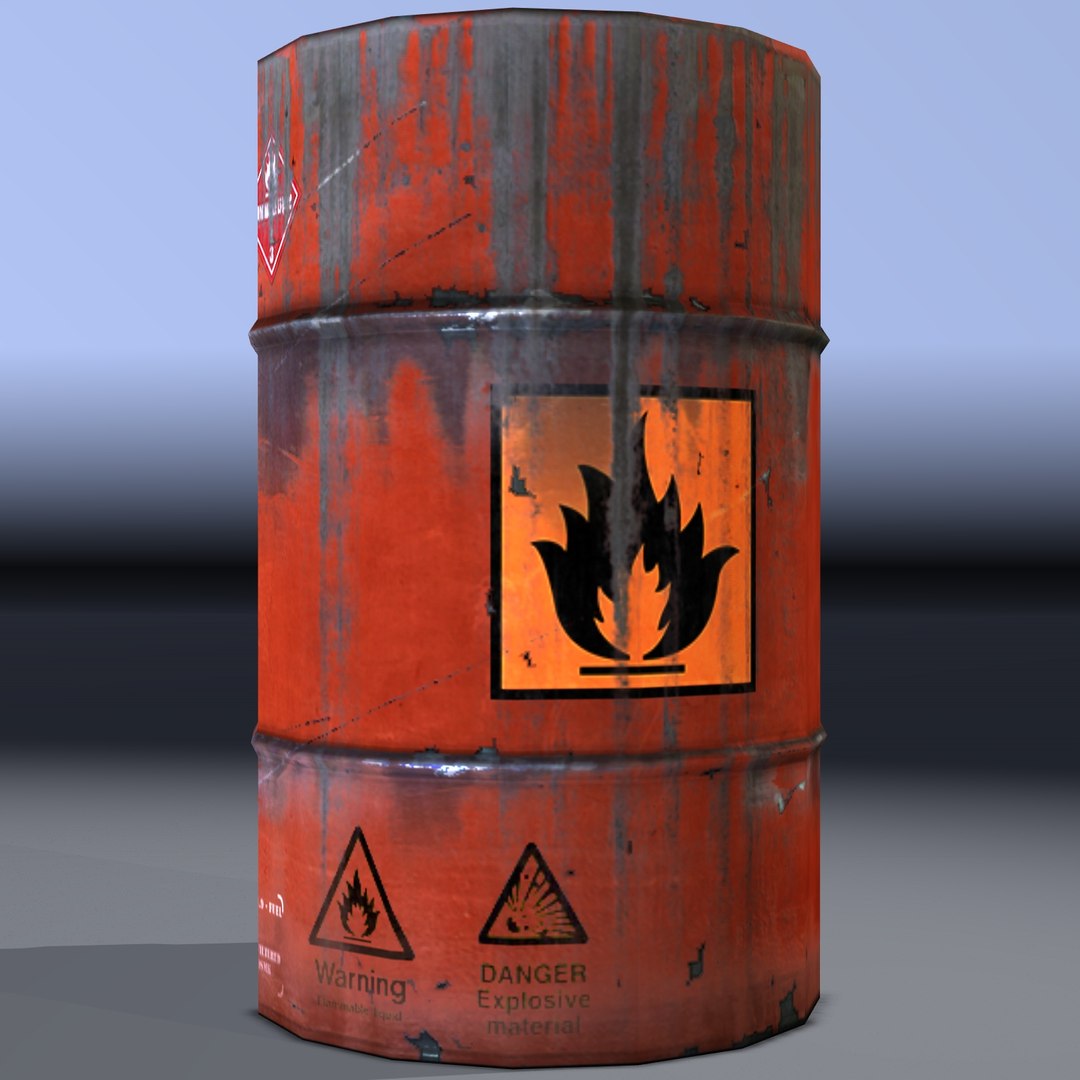 Barrel Flammable Explosive Obj