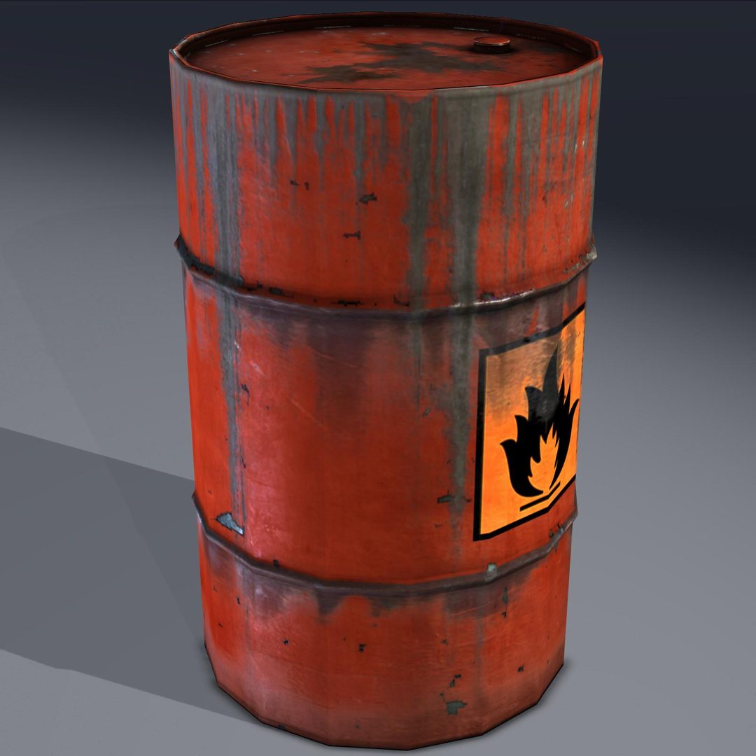 Barrel Flammable Explosive Obj